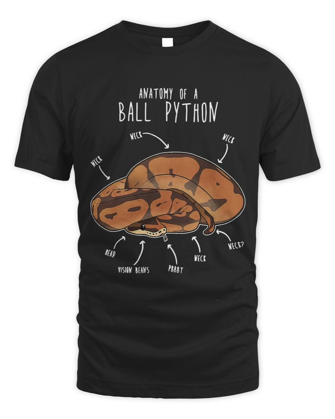 Funny Ball Python Anatomy of a Python Snake Mom Dad Unisex Standard T-Shirt